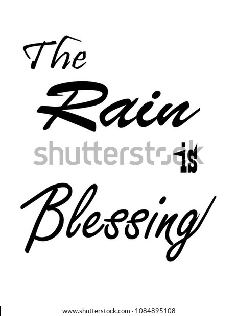 Rain Blessing Vector Modern Illustration Stock Vector (Royalty Free ...