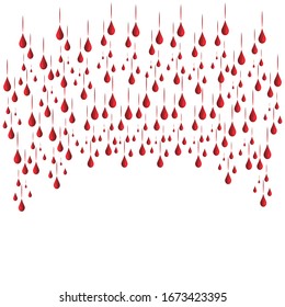 Rain Blood Drops Vector 库存矢量图（免版税）1673423395 | Shutterstock