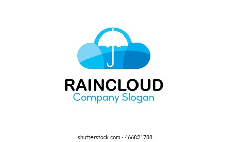 Rain Cloud Logo Symbol Design Illustration Stock Vector (Royalty Free ...