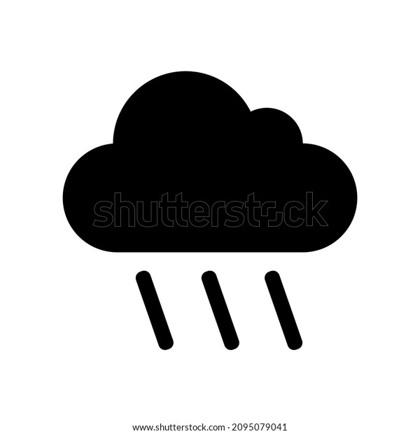 Rain Cloud Silhouette Meteorology Concept Weather Stock Vector (Royalty ...