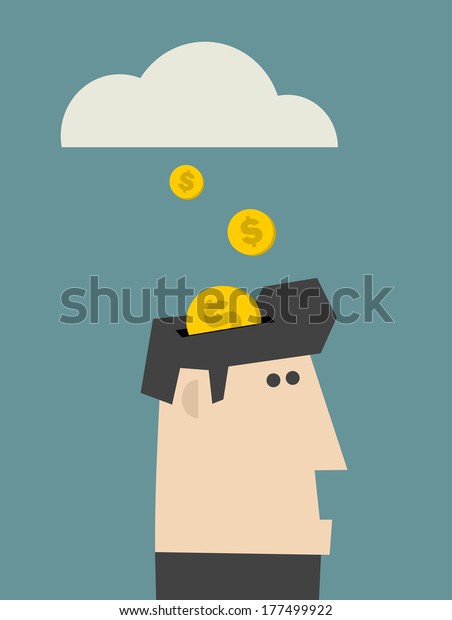Rain Coins Vector Illustration Stock Vector (Royalty Free) 177499922 ...