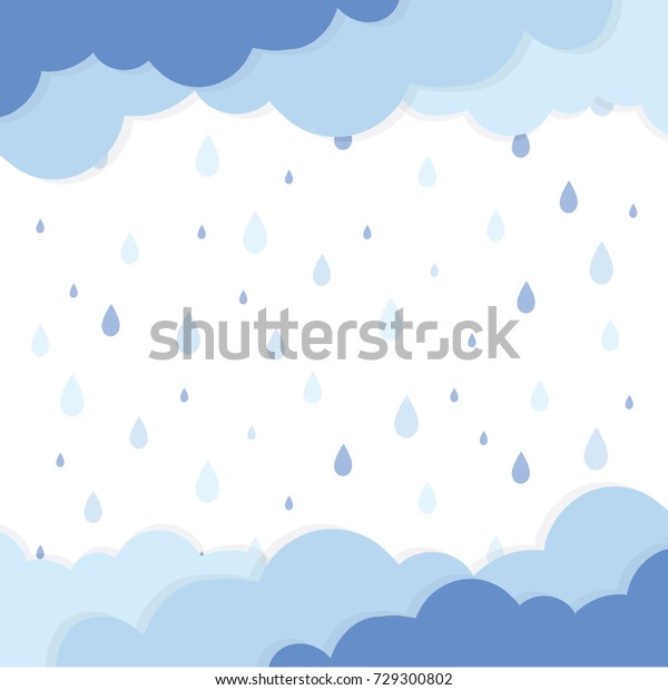 Rain Drop Background Template Rainy Season Stock Vector (Royalty Free ...