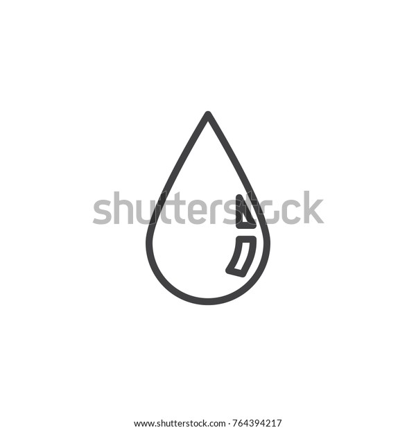 Rain Drop Line Icon Outline Vector Stock Vector (Royalty Free ...