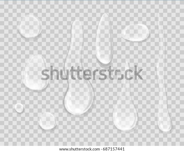Rain Drops Isolated On Transparent Background Stock Vector (Royalty ...