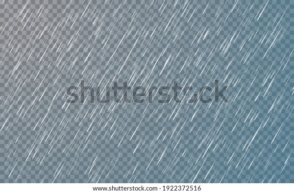 Rain Drops On Transparent Background Falling Stock Vector (Royalty Free ...