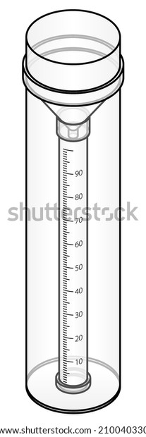 Rain Gauge Nilometer Hygrometry Pluviometer Udometer Stock Vector ...