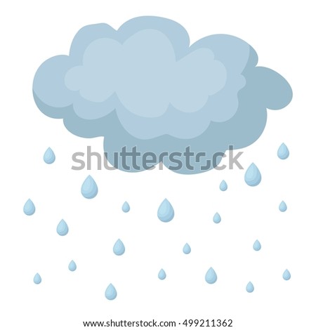 Rain Icon Cartoon Style Isolated On เวกเตอร์สต็อก (ปลอดค่าลิขสิทธิ์ ...