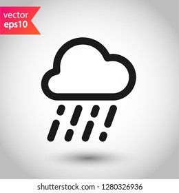 Rain Icon Cloud Sign Rainy Cloud Stock Vector (Royalty Free) 1280326936 ...