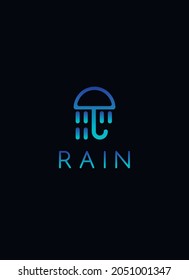 Rain Logo On Dark Background Stock Vector (Royalty Free) 2051001347 ...