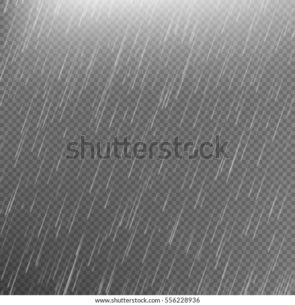 Rain Transparent Template Background Falling Water Stock Vector ...