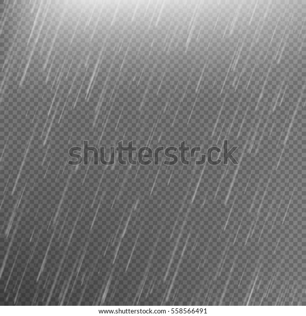 Rain Transparent Template Background Falling Water Stock Vector ...