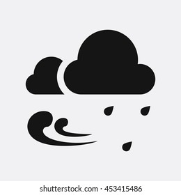 Rain Wind Icon Illustration Isolated Vector Stock Vector (Royalty Free ...