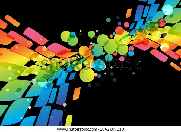 Rainbow Abstract Background Vivid Splash On Stock Vector (Royalty Free ...