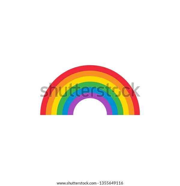 Rainbow Arch Colorful Vector Icon Primary Stock Vector (Royalty Free ...