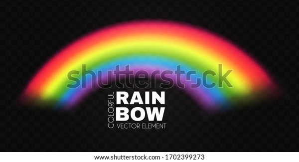 Rainbow Arch On Transparent Background Realistic Stock Vector (Royalty ...