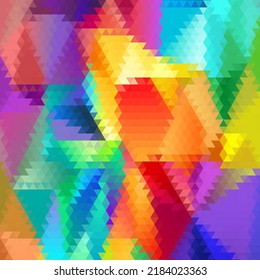 Rainbow Background Combination Arising Colored Triangles Stock Vector ...