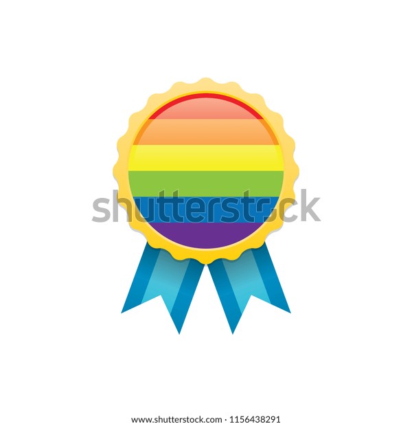 Rainbow Badge Medal Stock Vector (Royalty Free) 1156438291 | Shutterstock