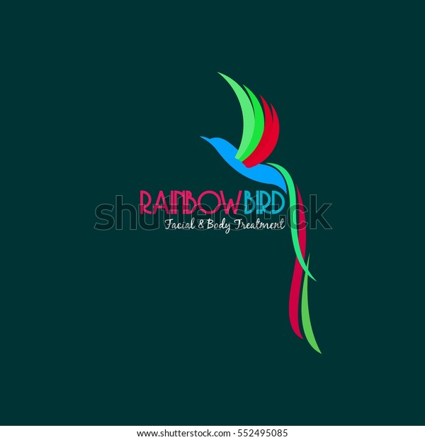 Rainbow Bird Logo Design Template Vector Stock Vector (Royalty Free ...