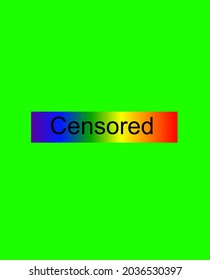 Rainbow Censored Green Screen Background Stock Vector (Royalty Free ...