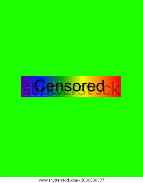 Rainbow Censored Green Screen Background Stock Vector (Royalty Free ...