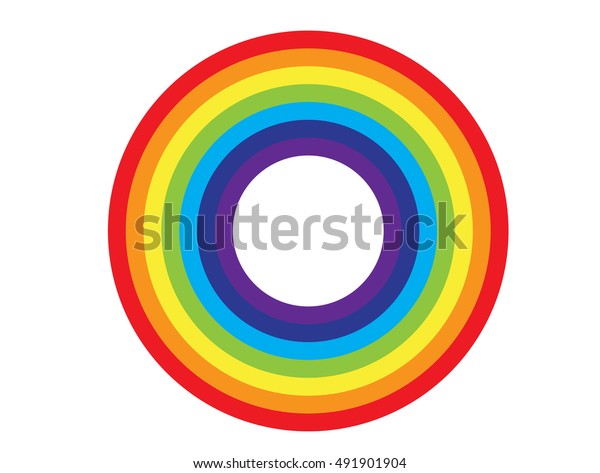 Rainbow Circle Icon Vector Stock Vector (Royalty Free) 491901904
