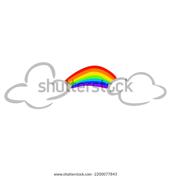 Rainbow Cloud Vector Illustration Stock Vector (Royalty Free ...