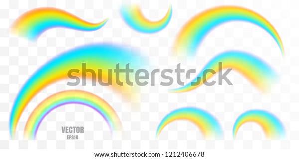 Rainbow Collection Isolated On Transparent Background Stock Vector ...