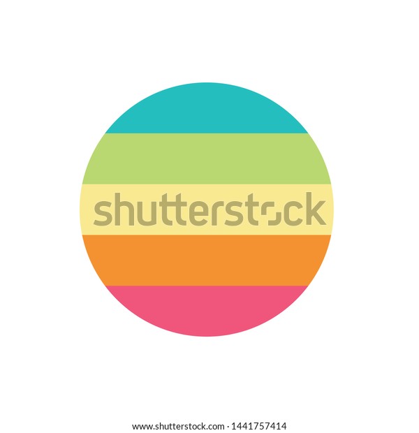 Rainbow Color Circle Symbol Vector Illustration Stock Vector (Royalty ...
