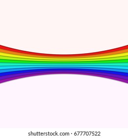 Rainbow Color Curved Stripes Vector Page Stock Vector (Royalty Free ...