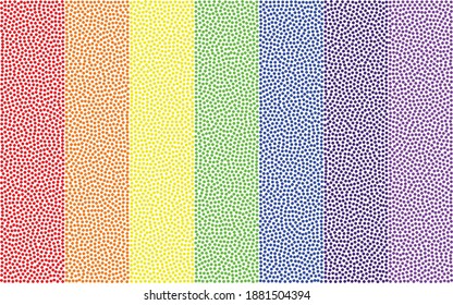 Rainbow Color Dots Vector Illustration Isolated Stock Vector (Royalty ...