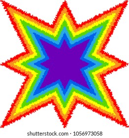 Rainbow Color Explosion Stock Vector (Royalty Free) 1056973058 ...