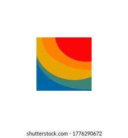 Rainbow Color Logo Design Vector Template Stock Vector (Royalty Free ...
