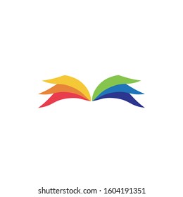 Abstract Colorful Flying Technology Book Logo Stock Vector (Royalty ...