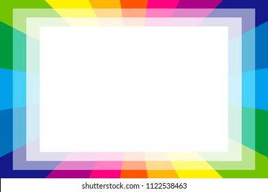 Rainbow Colored Radiation Square Frame Picture Stock Vector (Royalty ...
