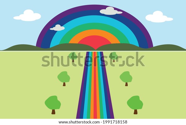 Rainbow Colored Road Sun Lgbt Pride Stock Vector (Royalty Free ...