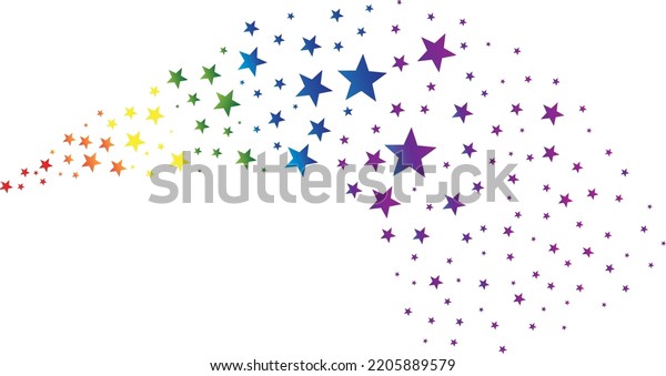 Rainbow Colored Star Design Graphic Stock Vector (Royalty Free ...