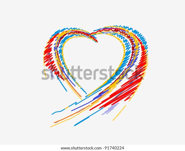Rainbow Colorful Lines Crossing Each Other: vector de stock (libre de ...