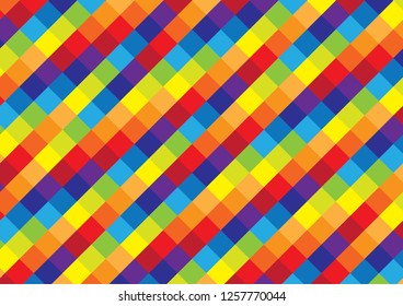 Rainbow Colorful Mosaic Pattern Background Stock Vector (Royalty Free ...