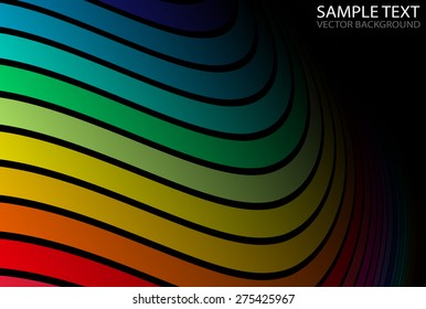 Rainbow Colorful Striped Background Arcs Vector Stock Vector (Royalty ...