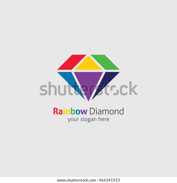 Rainbow Diamond Logo Design Template Vector Stock Vector (Royalty Free ...