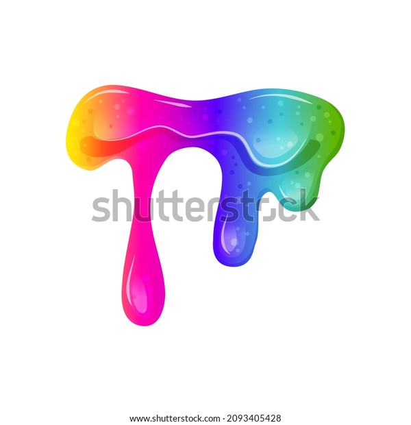 Rainbow Dripping Slime Viscous Liquid Vector: เวกเตอร์สต็อก (ปลอดค่า ...