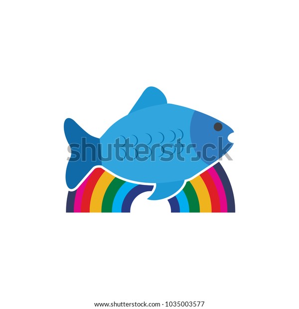 Rainbow Fish Logo Icon Design Stock Vector (Royalty Free) 1035003577 ...