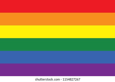 Rainbow Flag Lgbt Movement Vector Illustration Stock Vector (Royalty ...
