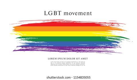 Rainbow Flag Lgbt Movement Vector Illustration Stock Vector (Royalty ...