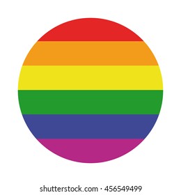 Rainbow Flag Lgbt Symbol Button Stock Vector (Royalty Free) 456549499 ...