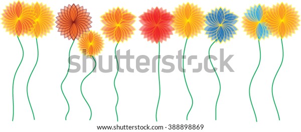 Rainbow Floral Border Your Design Stock Vector (Royalty Free) 388898869 ...