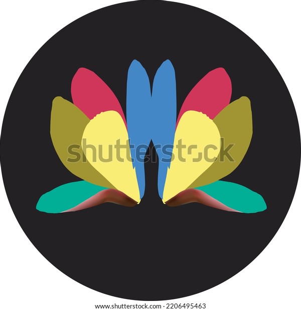 Rainbow Flower Logo Vector Illustration Stock Vector (Royalty Free ...