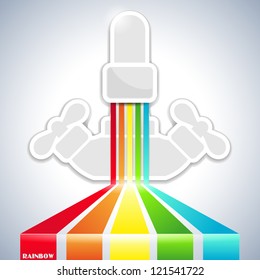 Rainbow Flowing Tap Vector Illustration Stock Vector (Royalty Free ...