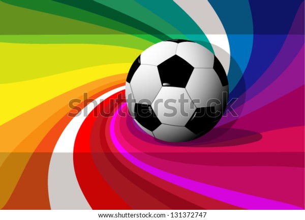 Rainbow Football Background Stock Vector (Royalty Free) 131372747 ...
