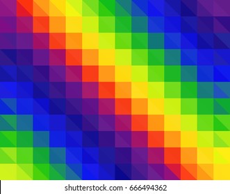 Rainbow Geometric Background Stock Vector (Royalty Free) 666494362 ...